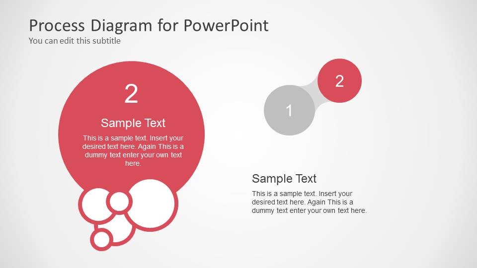 Awesome 2 Steps Process Diagram for PowerPoint - SlideModel