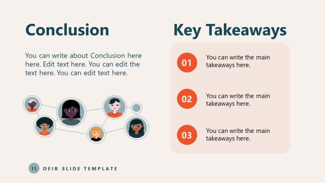 DEIB PPT Template - Conclusion Slide - SlideModel DEIB PPT Template - Conclusion Slide - SlideModel