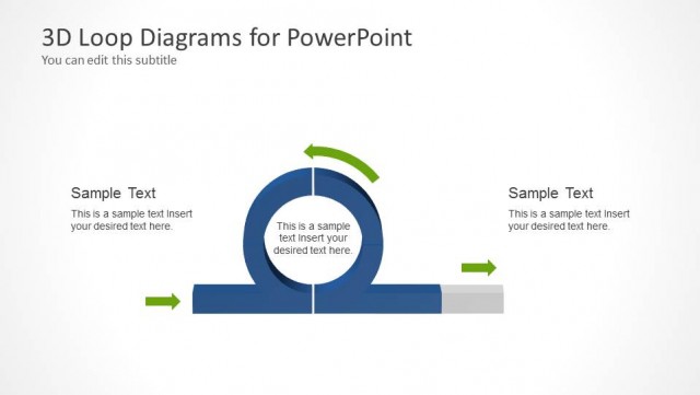 Horizontal 3D Loop Diagram for PowerPoint - SlideModel