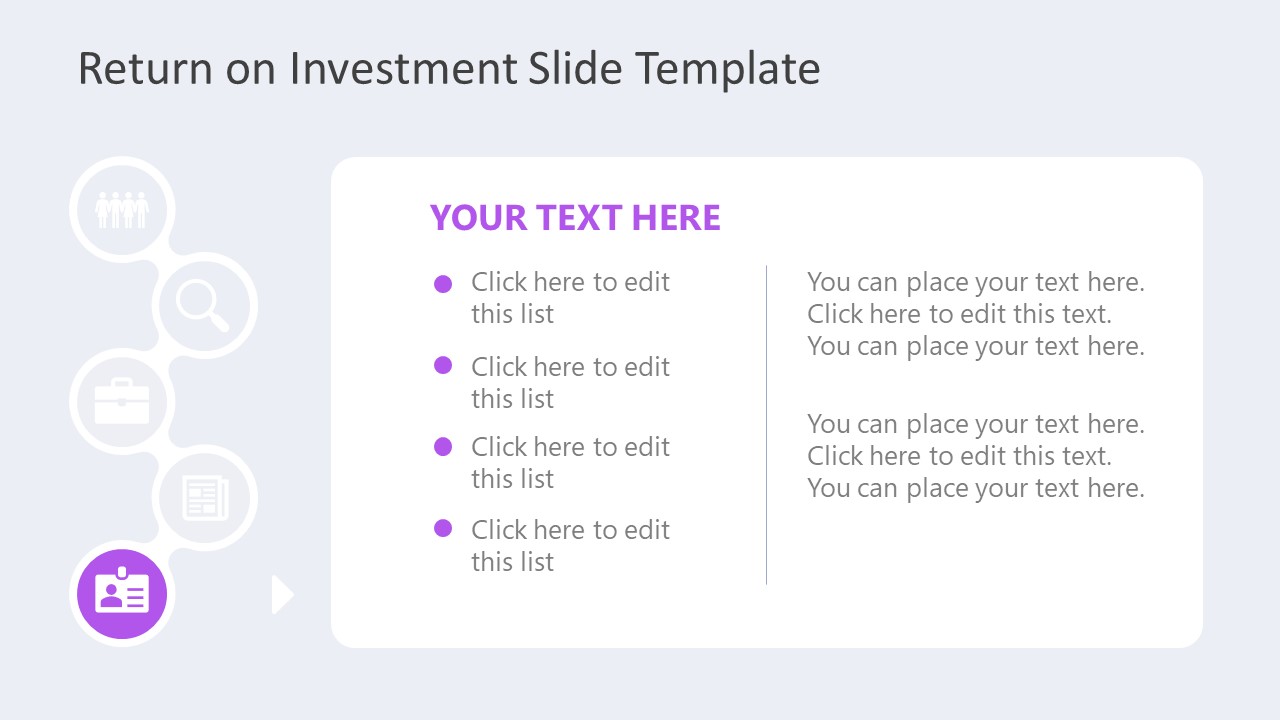 Return on Investment (ROI) Slide Template for PowerPoint