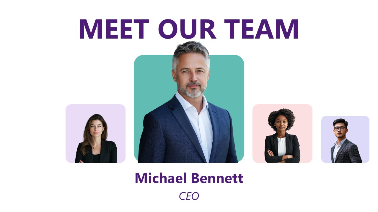 4-Team Member Meet our Team Presentation Template