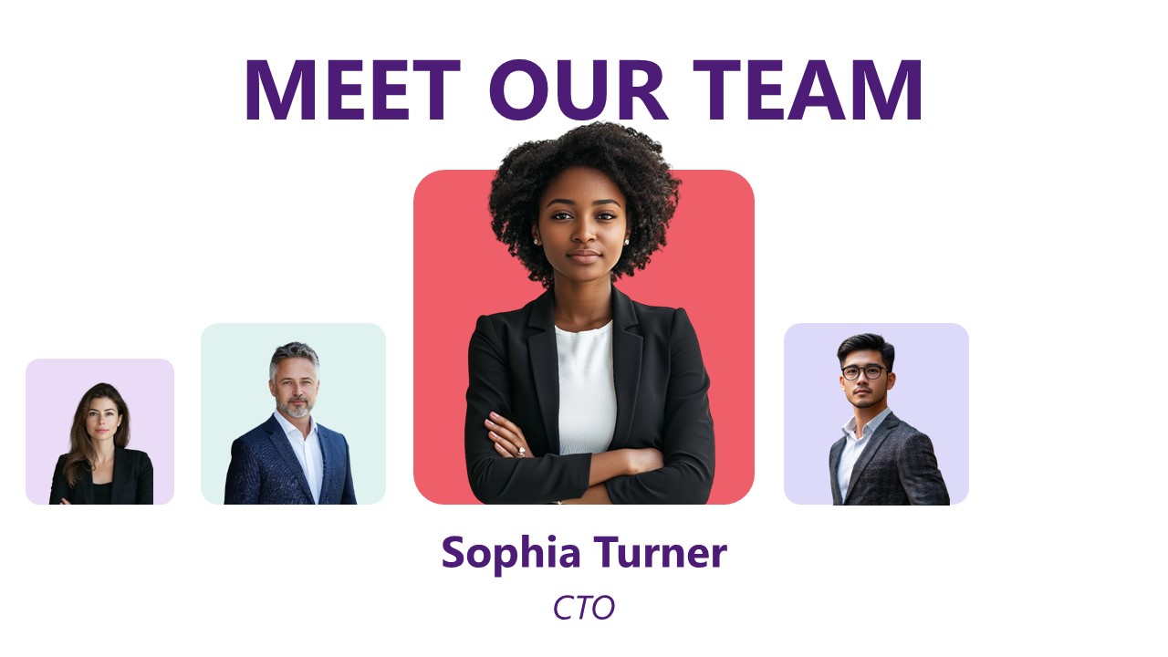 4-Team Member Meet our Team Presentation Template