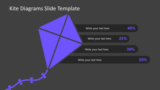 Kite Diagrams Template with Dark Background - SlideModel