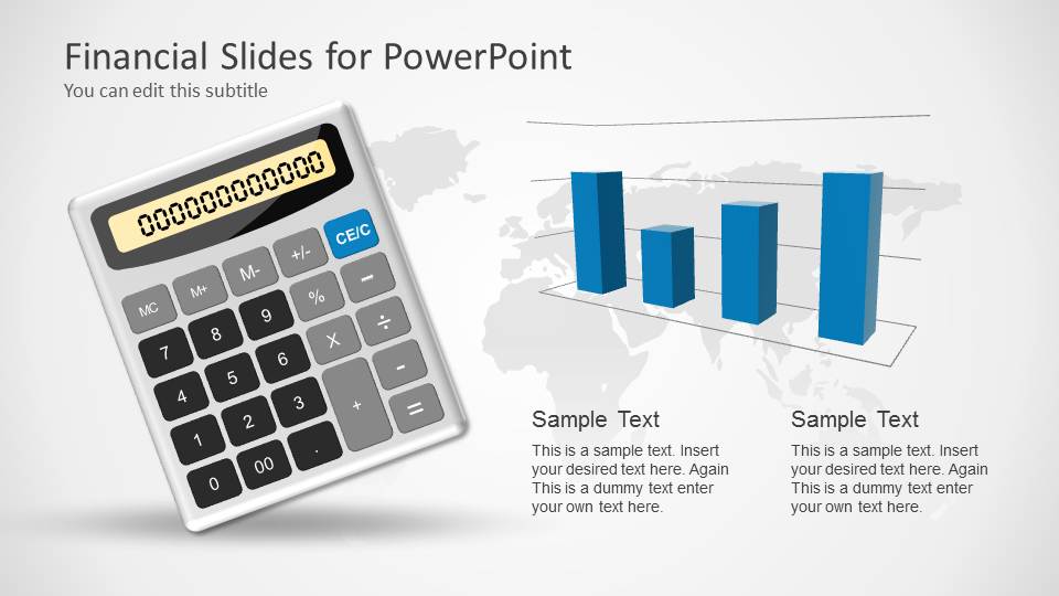 Financial PowerPoint Template with Calculator - SlideModel