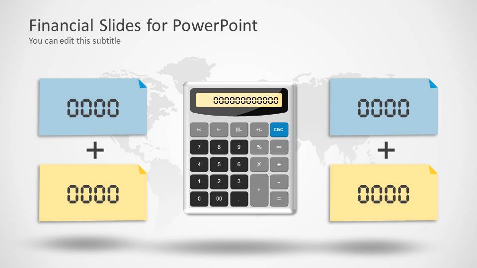 Financial PowerPoint Template with Calculator - SlideModel