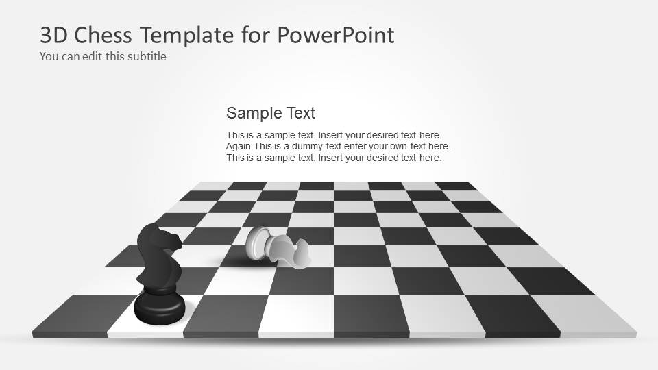 3D Chess PowerPoint Template with Full Set - SlideModel