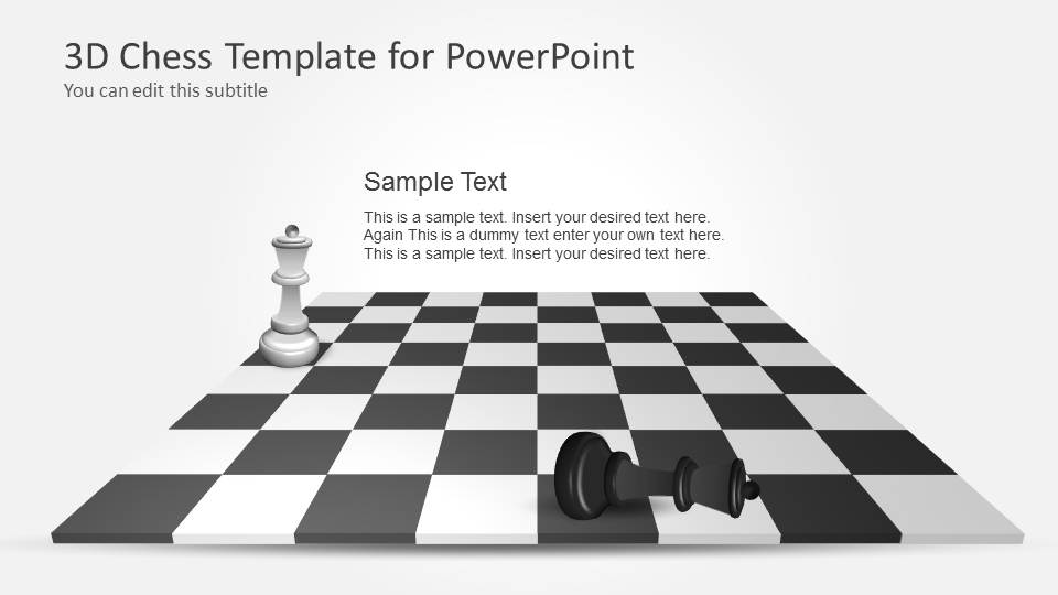 3D Chess PowerPoint Template with Full Set - SlideModel