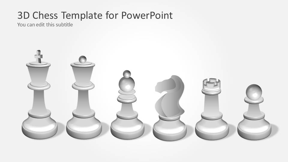 3D Chess PowerPoint Template with Full Set - SlideModel