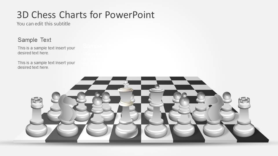 3D Chess PowerPoint Template with Full Set - SlideModel