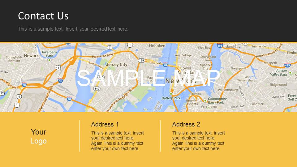Orange Contact Us Template for PowerPoint