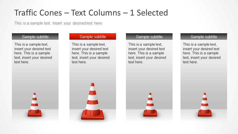 Traffic Cone Shapes for PowerPoint & Presentation Slides