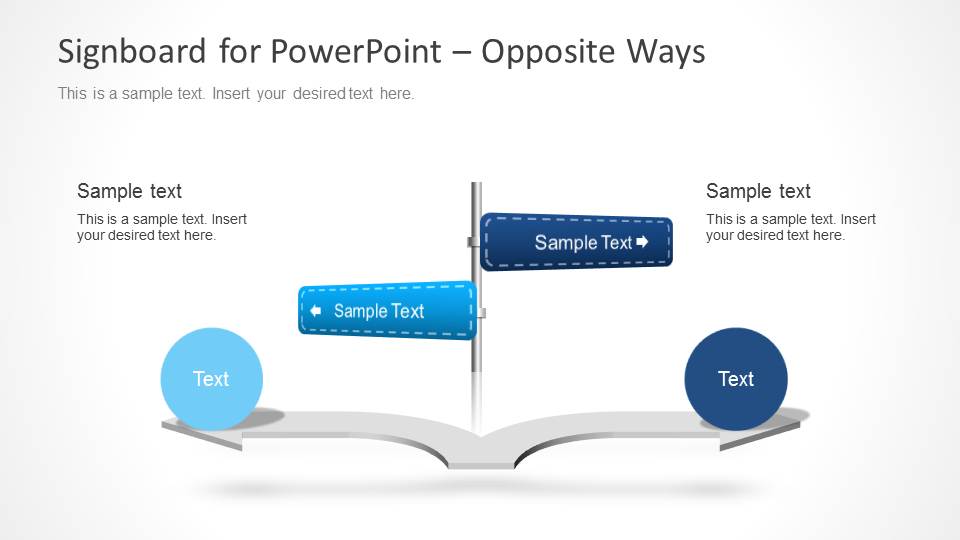 Signboard PowerPoint Template with Arrows - SlideModel