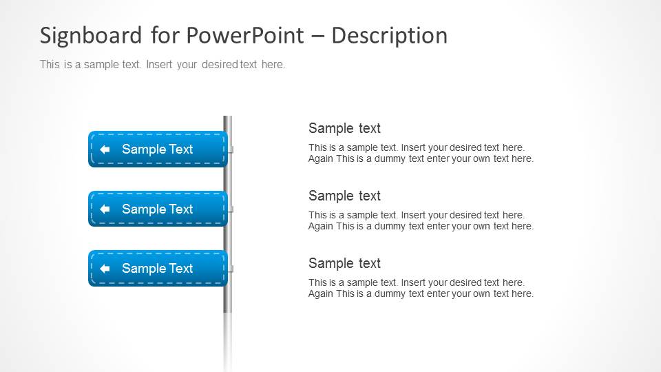 Signboard PowerPoint Template with Arrows - SlideModel