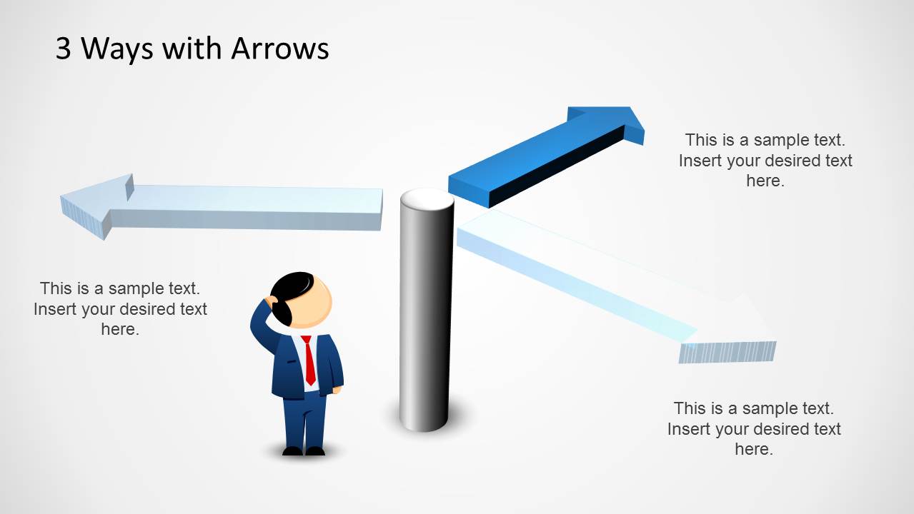 3 Way PowerPoint Diagram with Arrows - SlideModel