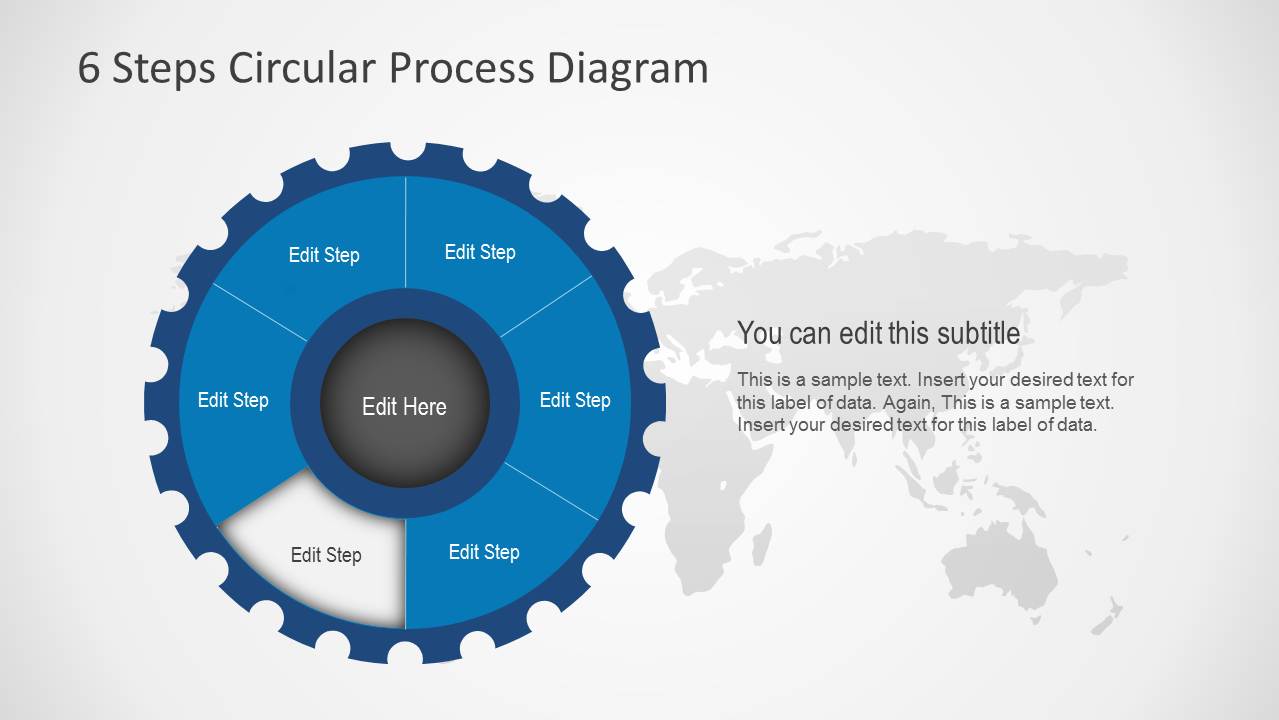 6 Steps Circular Process Diagram & Presentation Slide