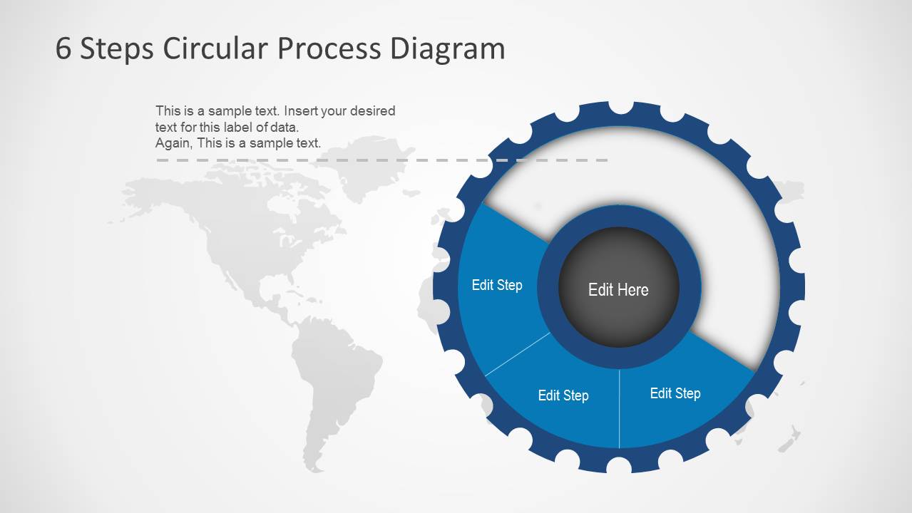6 Steps Circular Process Diagram & Presentation Slide