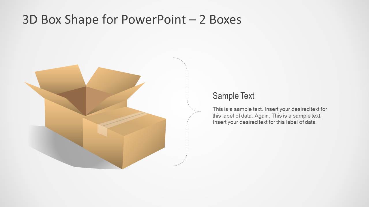 3D Cardboard Box Shapes for PowerPoint - SlideModel