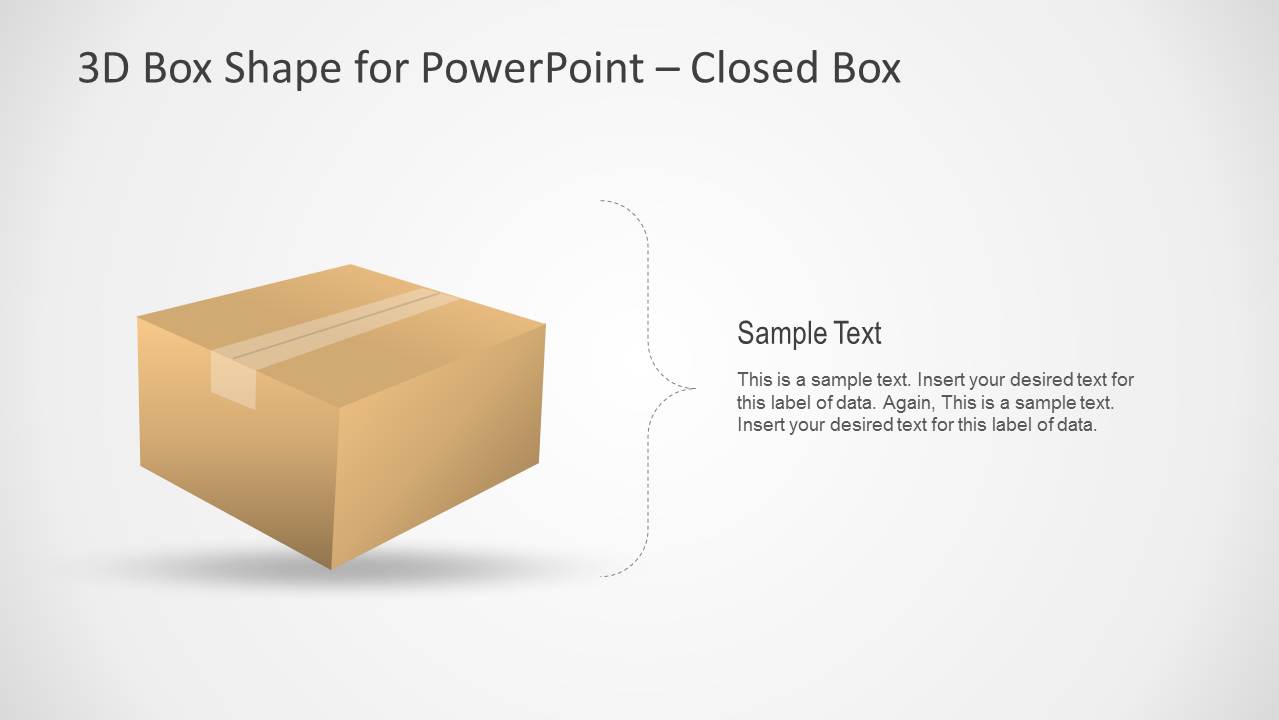 3D Cardboard Box Shapes for PowerPoint - SlideModel