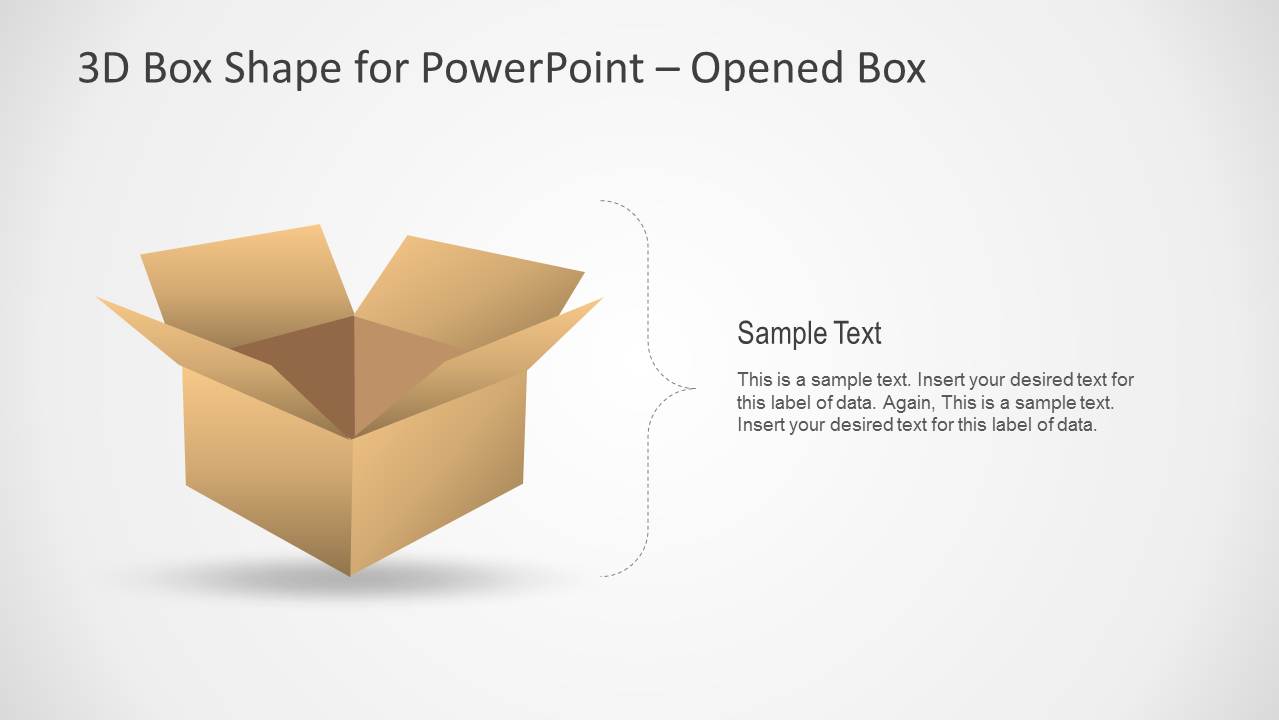 3D Cardboard Box Shapes for PowerPoint - SlideModel