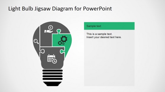 Light Bulb Shape Silhouette with Icons for PowerPoint - SlideModel