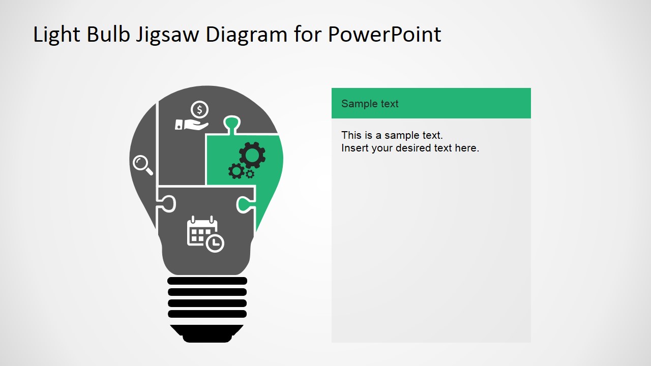Light Bulb Jigsaw Shapes for PowerPoint - SlideModel