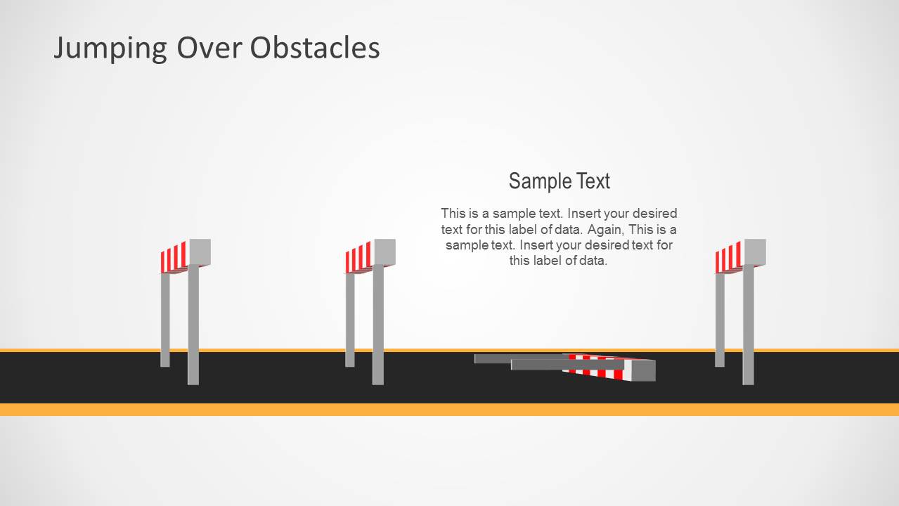 Jumping Over Obstacles PowerPoint Template