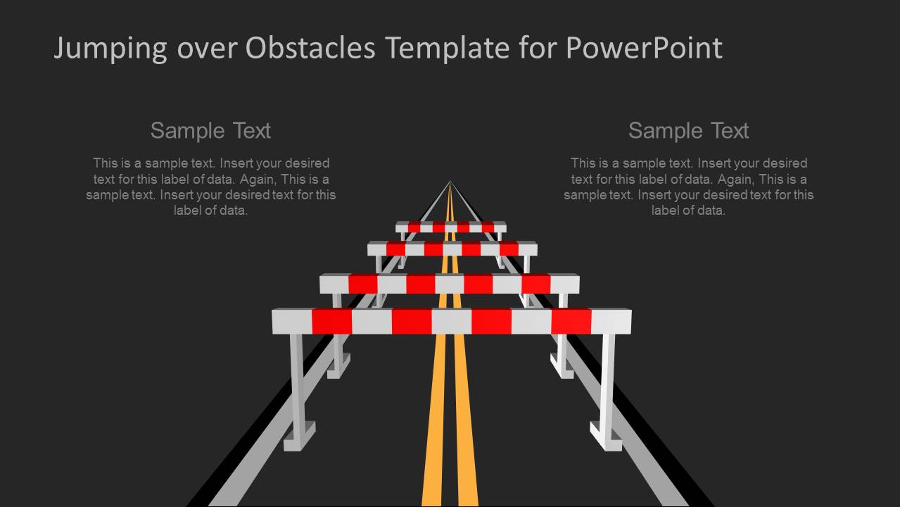 Jumping Over Obstacles PowerPoint Template