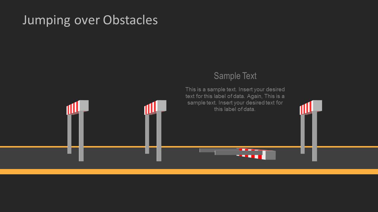 Jumping Over Obstacles PowerPoint Template