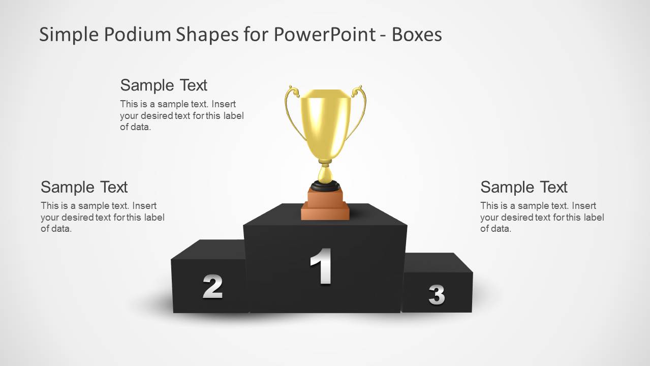 Simple Podium Shapes for PowerPoint - SlideModel