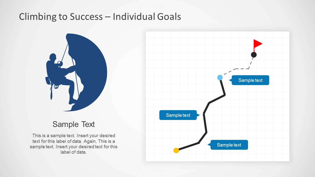 Climbing to Success PowerPoint Template - SlideModel