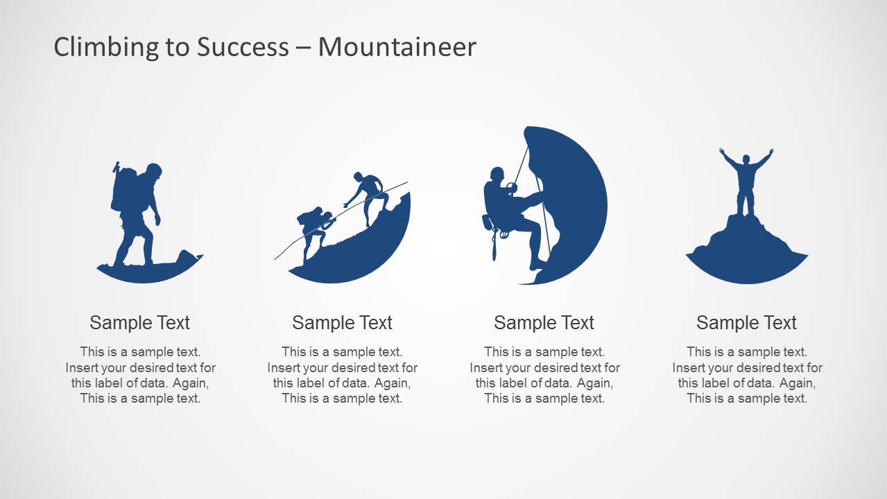 Climbing to Success PowerPoint Template - SlideModel