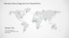 Global World Map Market Share Diagram for PowerPoint - SlideModel