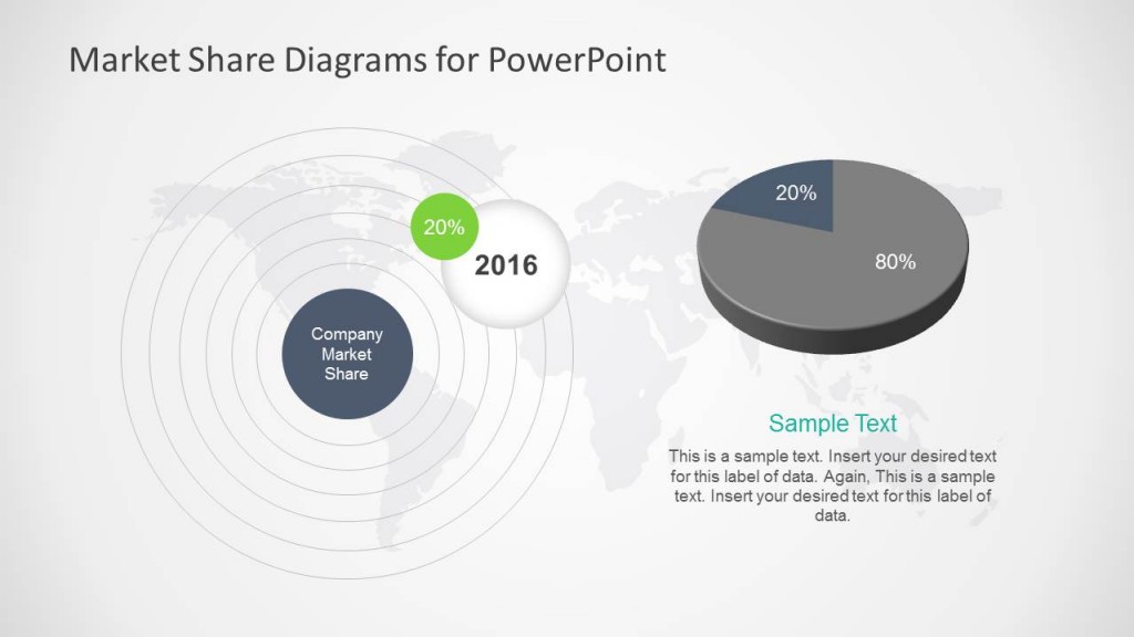 80% 20% Market Share PowerPoint Slide Design with Pie Chart - SlideModel