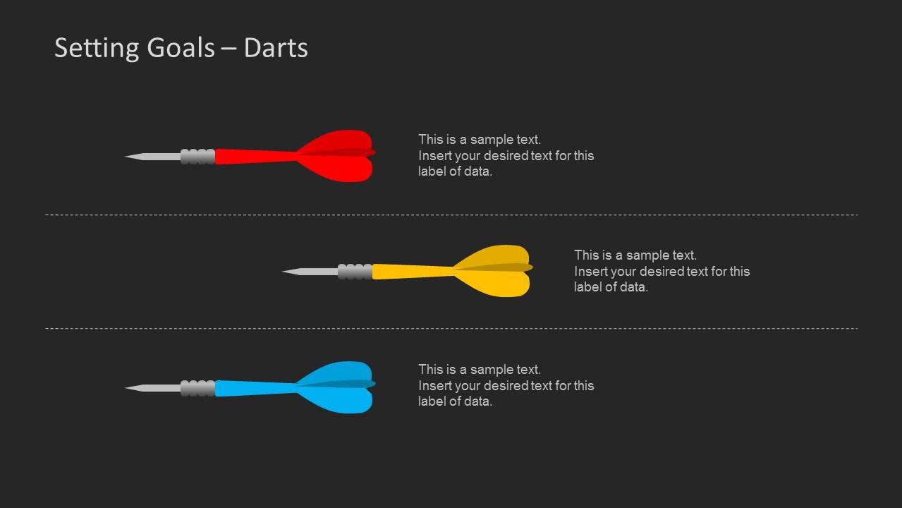Setting Goals Template for PowerPoint with Target & Darts