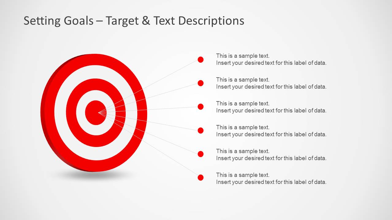 Setting Goals Template for PowerPoint with Target & Darts