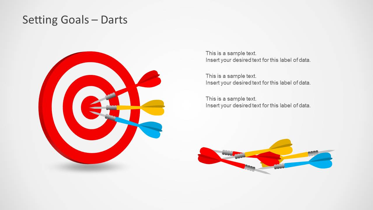 Setting Goals Template for PowerPoint with Target & Darts