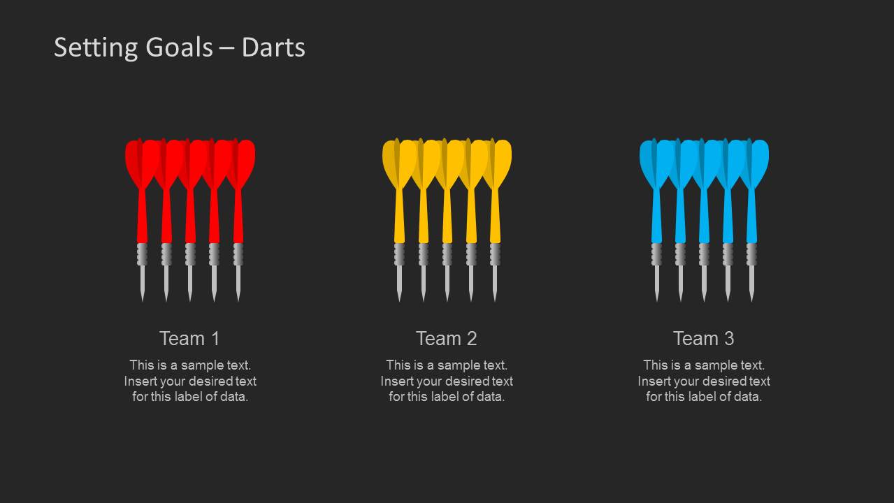 Setting Goals Template for PowerPoint with Target & Darts