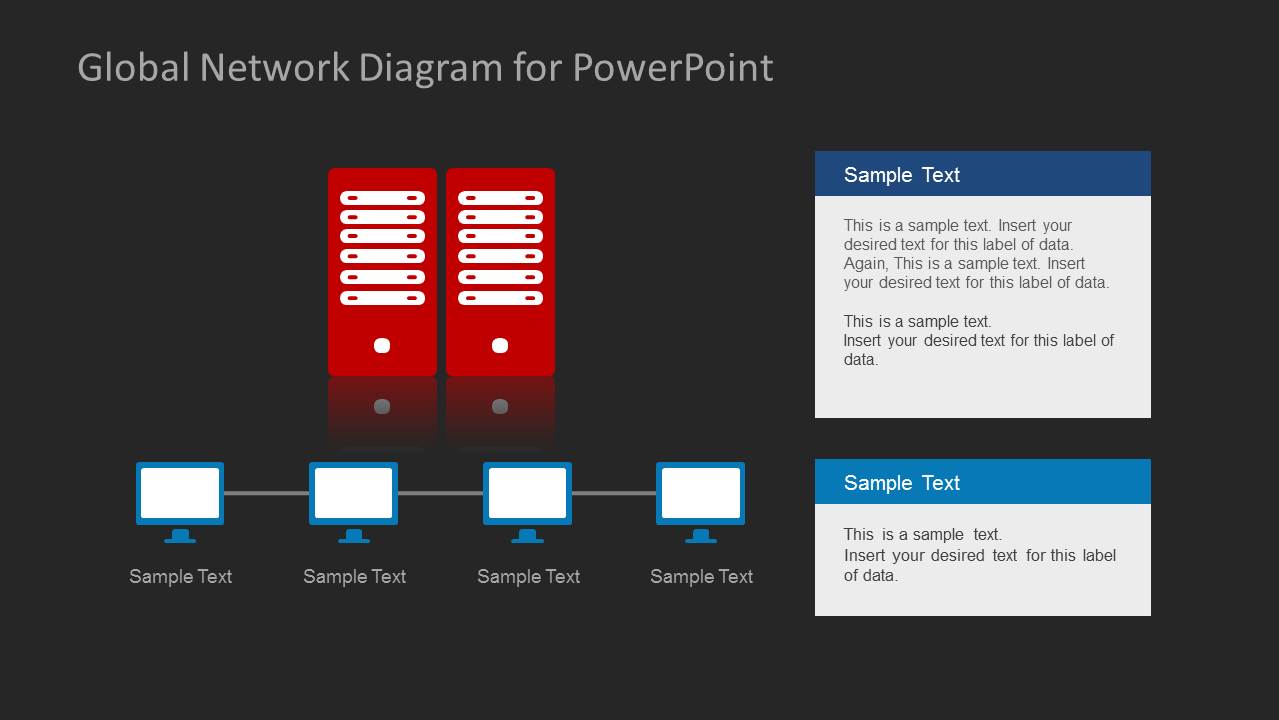 Global Network Diagram for PowerPoint - SlideModel