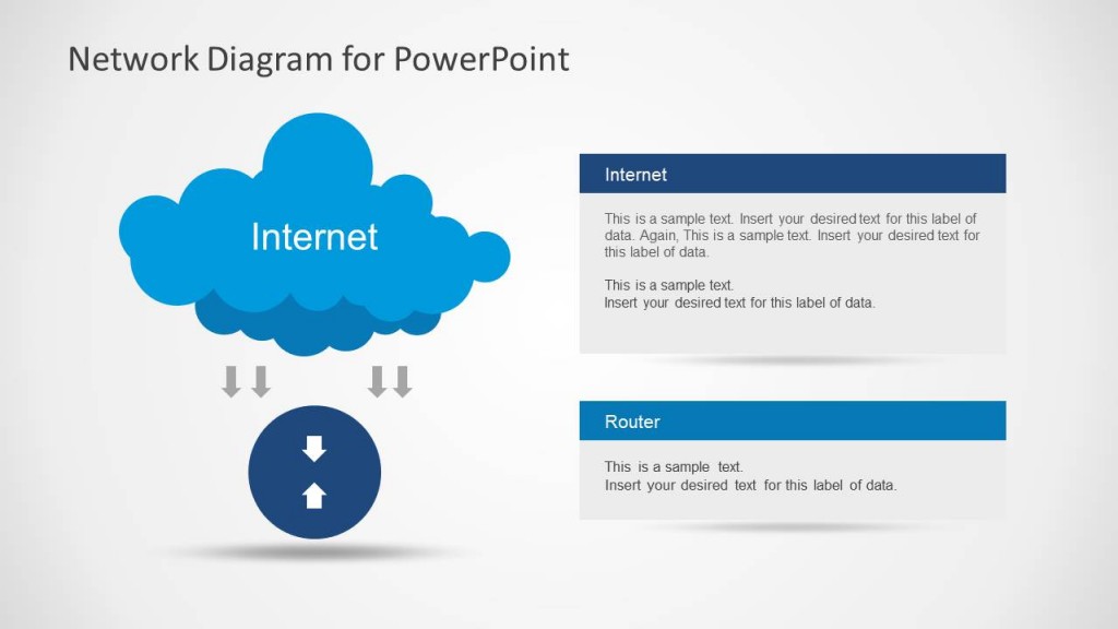 Network Diagram with Cloud and Arrows for PowerPoint - SlideModel Network Diagram with Cloud and Arrows for PowerPoint - SlideModel