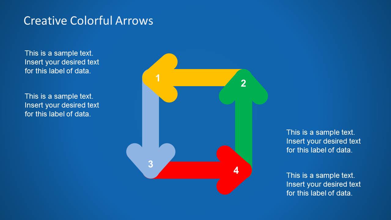 Creative Colorful Arrows Layout for PowerPoint & Slides