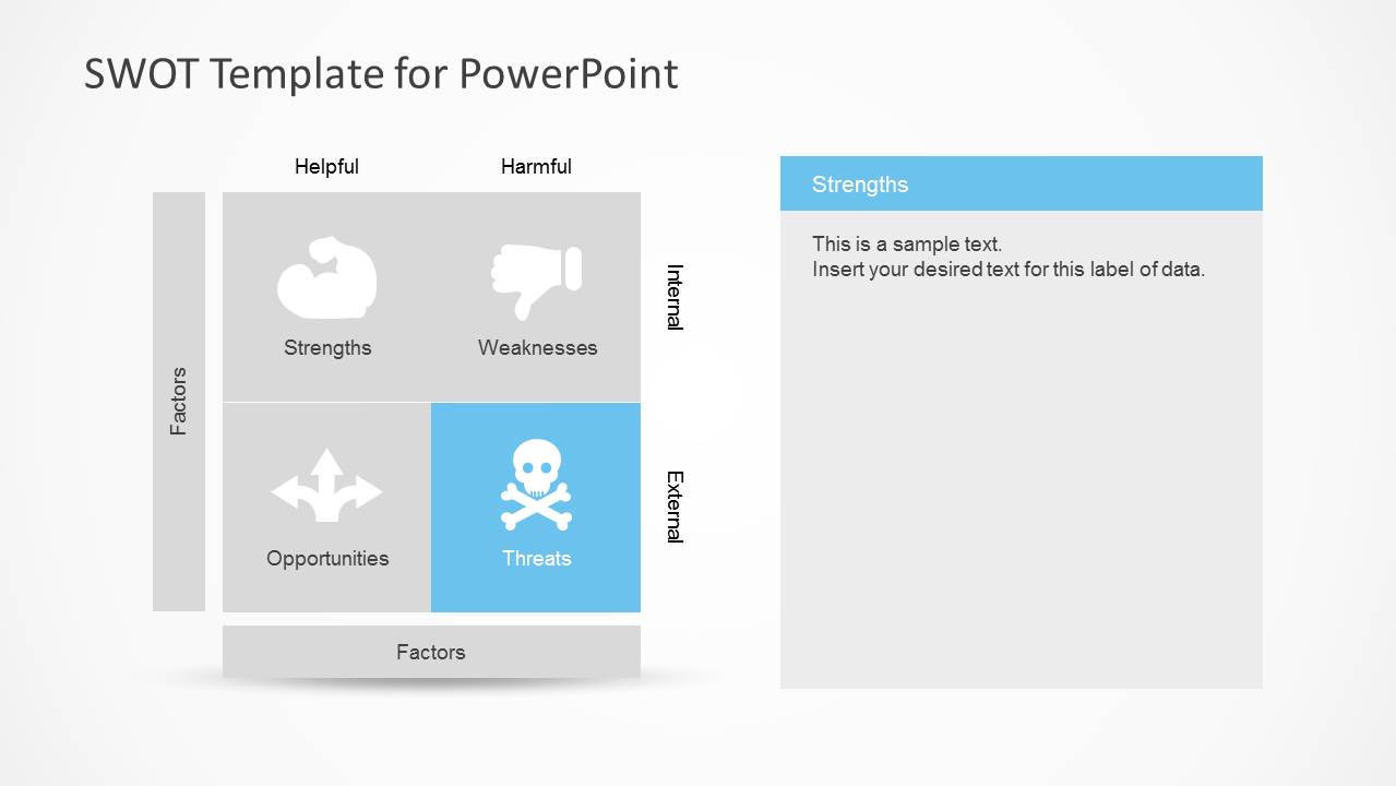 Simple SWOT PowerPoint Template & Slide Template