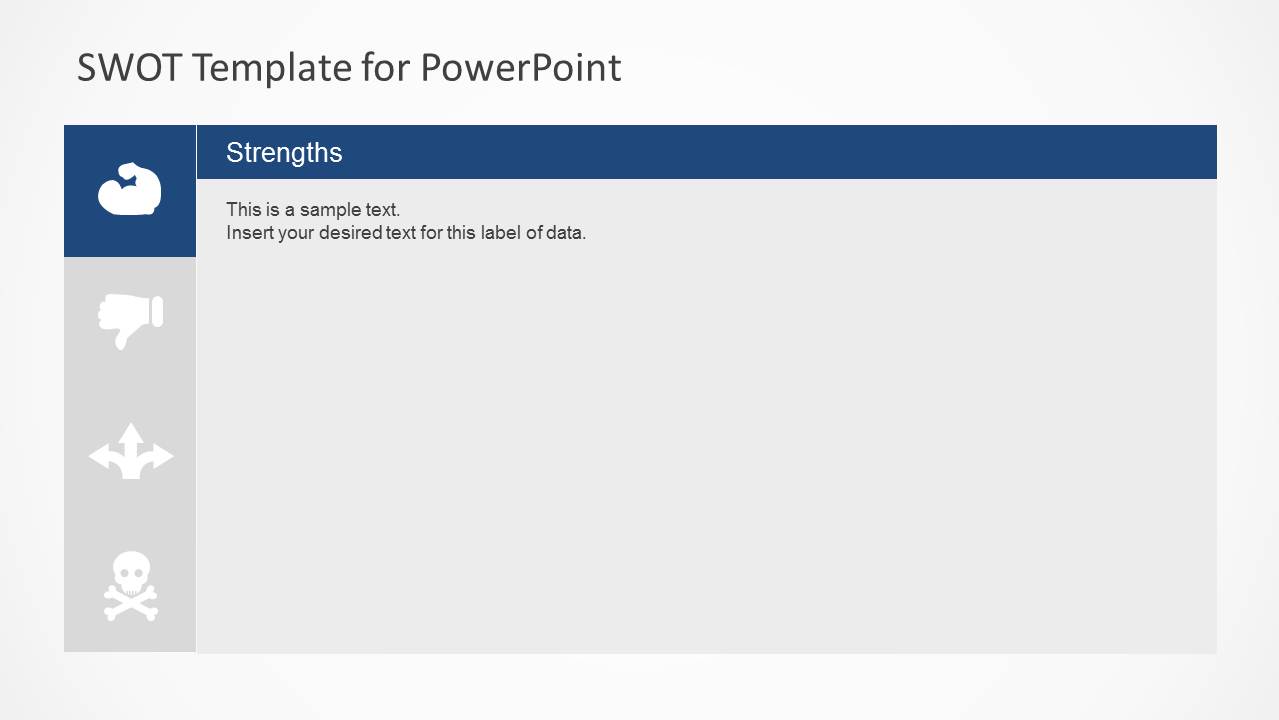 Simple SWOT PowerPoint Template & Slide Template