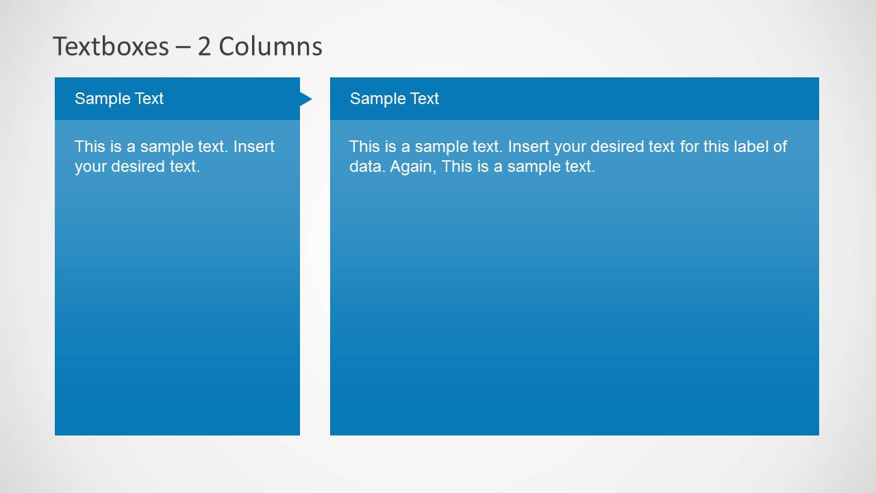 Textboxes Template for PowerPoint with Red, Green and Blue Header Color ...