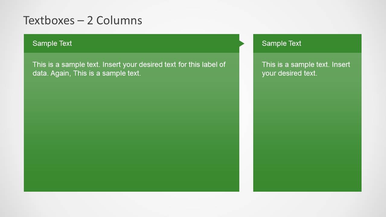 Textboxes Template for PowerPoint with Red, Green and Blue Header Color ...