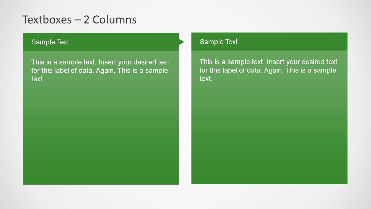 Textboxes Template for PowerPoint with Red, Green and Blue Header Color ...