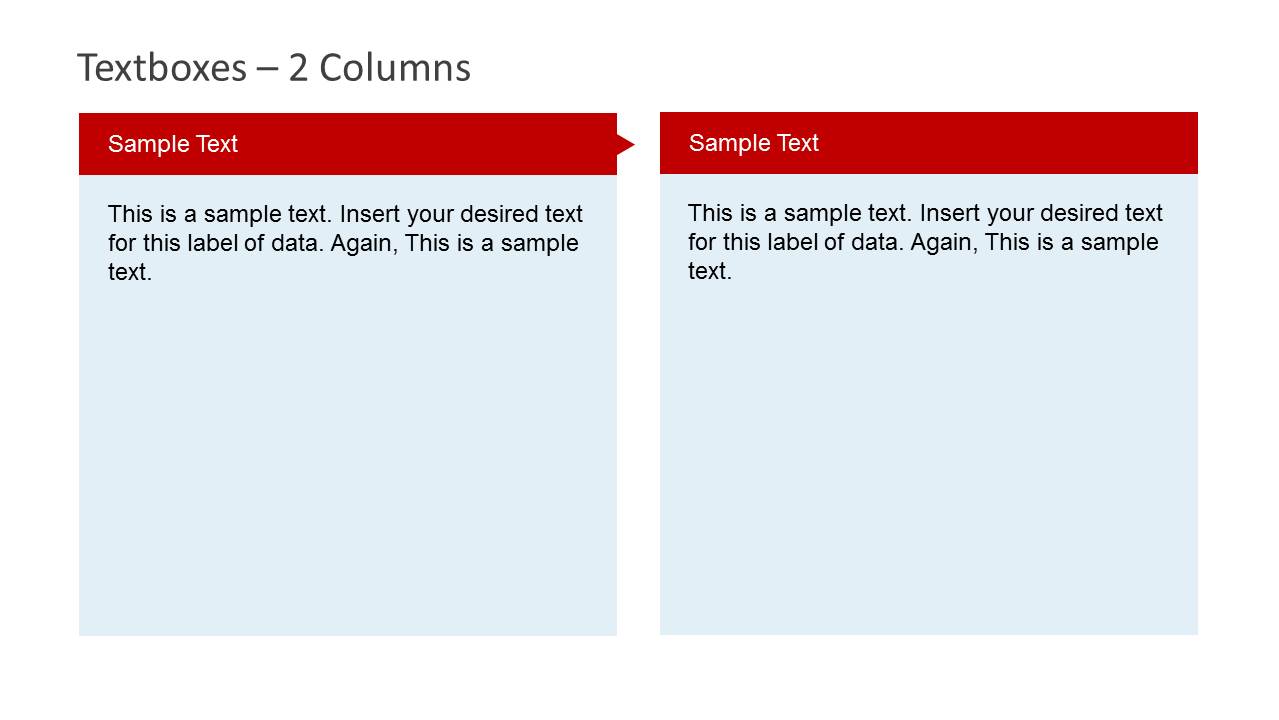 Textboxes Template for PowerPoint with Colorful Header - SlideModel