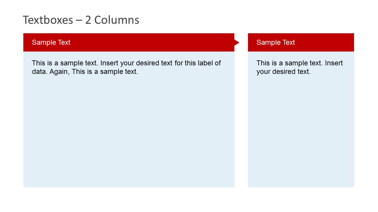 Textboxes Template for PowerPoint with Colorful Header - SlideModel