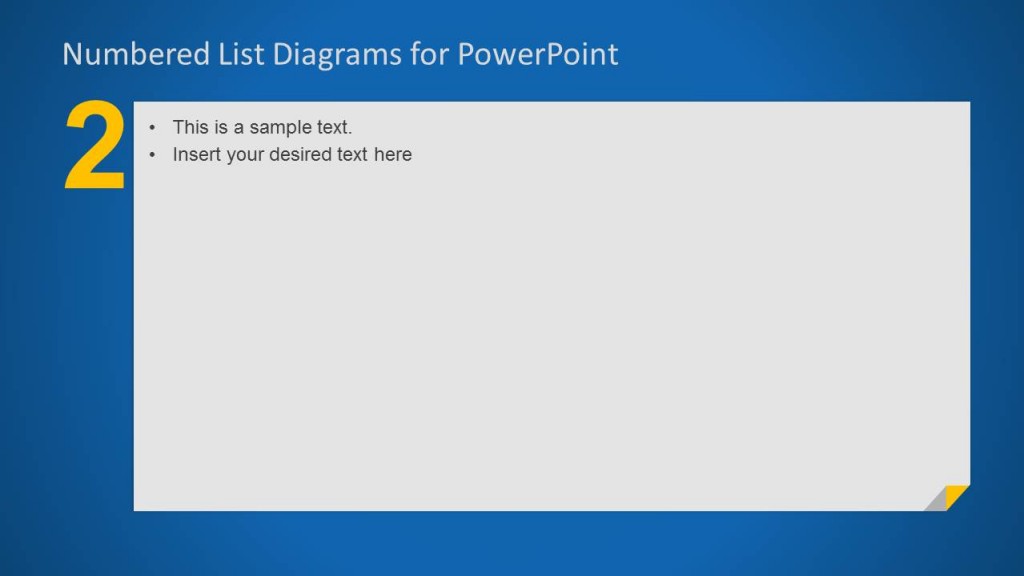 Simple Number 2 List for PowerPoint - SlideModel