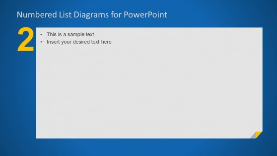 Simple Number 2 List for PowerPoint - SlideModel