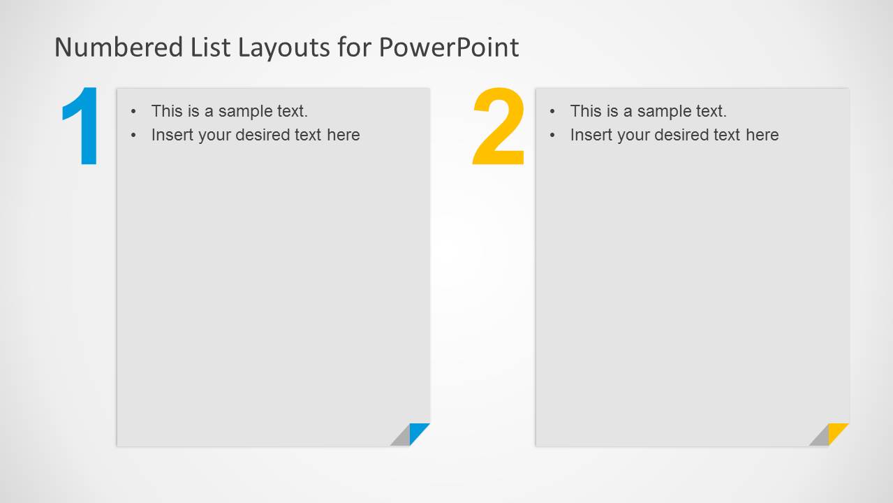 Numbered List Layout Template for PowerPoint - SlideModel Numbered List Layout Template for PowerPoint - SlideModel